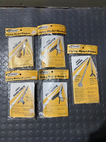 5 Vintage Estes Model Rocket Kits unopened (see below) | eBay