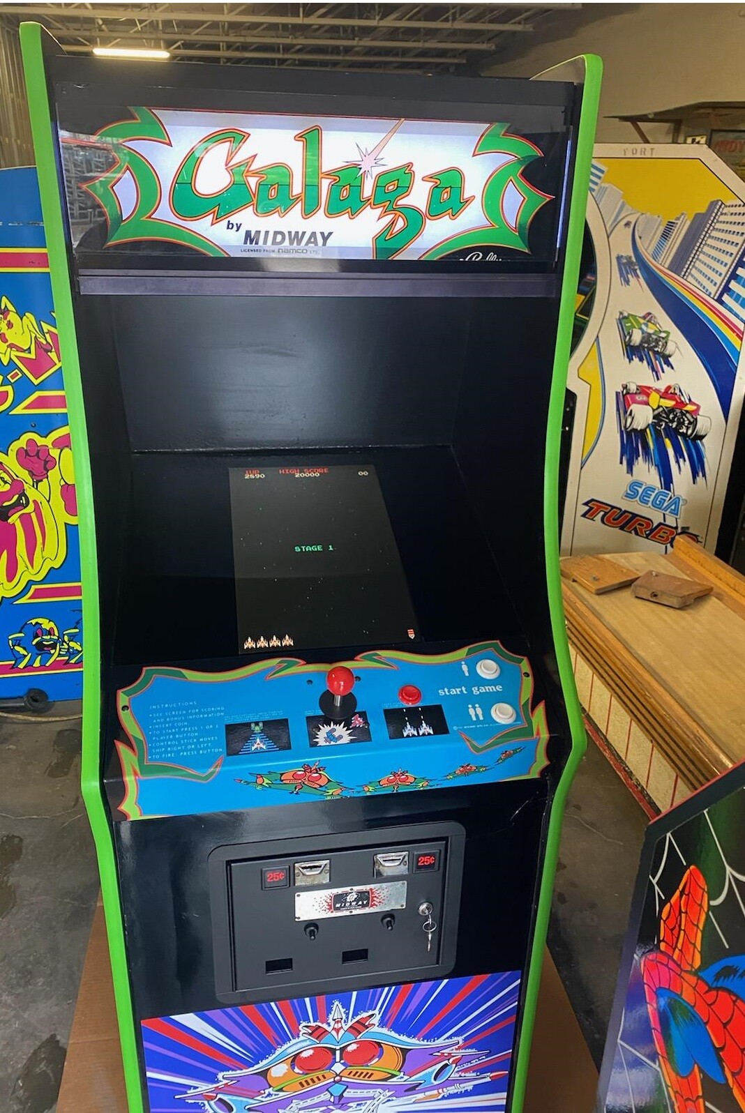 GALAGA ARCADE MACHINE by NAMCO (Excellent Condition) *RARE* | eBay