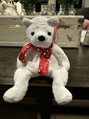 Ty Beanie Baby 2000 Holiday Teddy Bear DOB December 24, 2000 MWMT Free ...