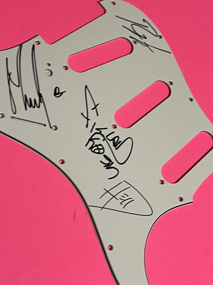 KORN x4 HEAD FIELDY MUNKEY RAY LUZIER SIGNED GUITAR PICKGUARD *EXACT ...