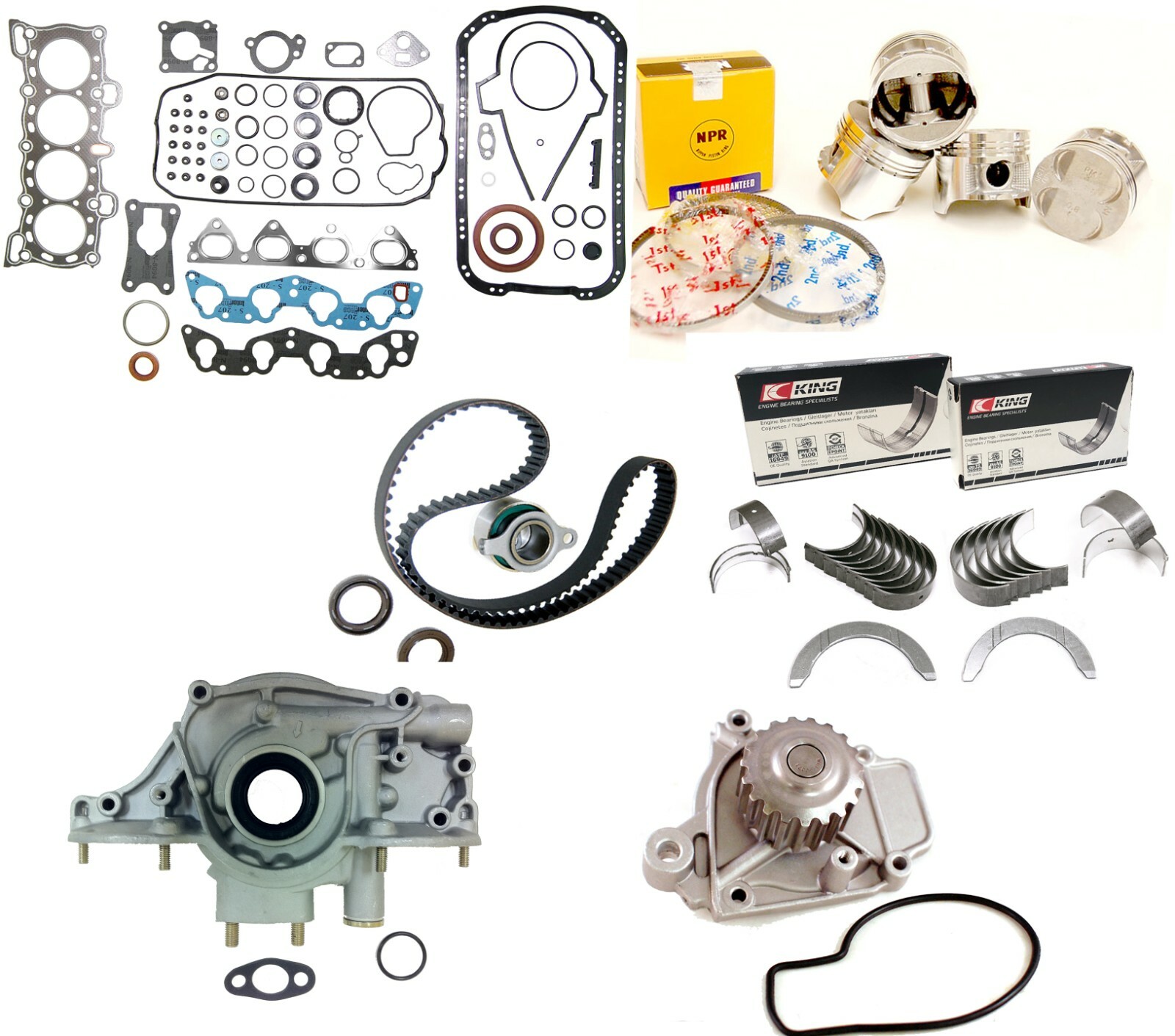 88-95 Honda Civic 1.5L D15B1 D15B7 D15B8 Engine Rebuild Kit KING ...