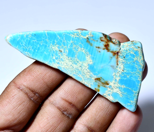 Natural Blue Ridge Turquoise 117.0 Ct Polished Slab Untreated Certified ...