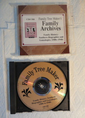 Family Tree Maker's SOUTHERN BIOGRAPHIES & GENEALOGIES 1500s-1940s CD ...