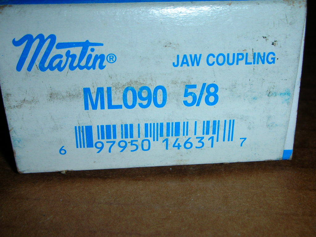 Martin ML090 5/8 Coupling Half Jaw Drive Coupler Motor 5/8" Bore w ...