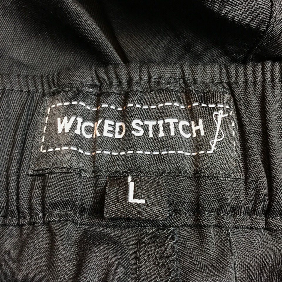 Wicked Stitch / Black Flex Fabric Stretch Nylon Blend Athleisure Pants ...