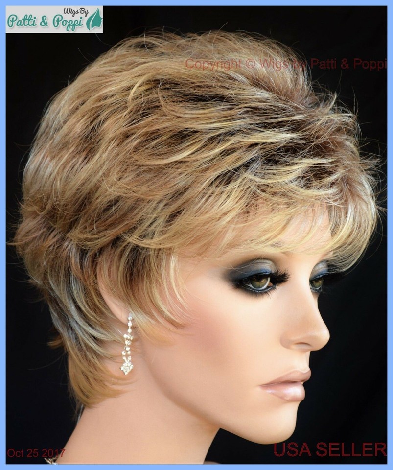 Christa Classique Synthetic Short Wig COLOR RH1488RT8 Rooted Blonde | eBay