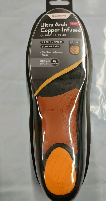 Walgreens Ultra Arch Copper Infused Cushion Insoles for sale online | eBay