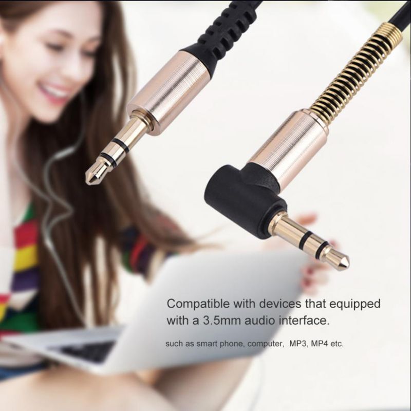 Stretchable Spring Cable 1.8m Long for Car Phone Headphone Speaker ...