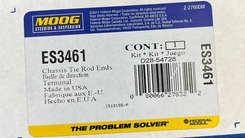MOOG ES3461 Tie Rod End QTY 1 | eBay
