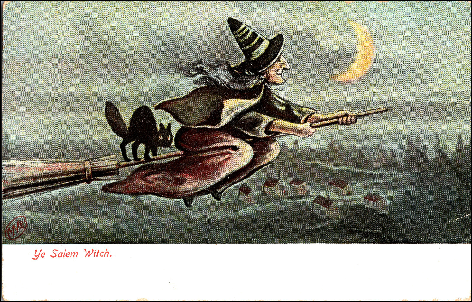 RARE HALLOWEEN POSTCARD, PUBLISHED BY METROPOLITAN NEWS,SERIES 6649 ...