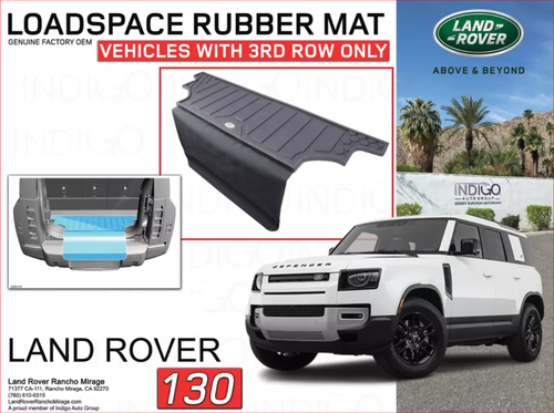 OEM LAND ROVER RUBBER REAR CARGO MAT DEFENDER 130 (With 3rd Row ...