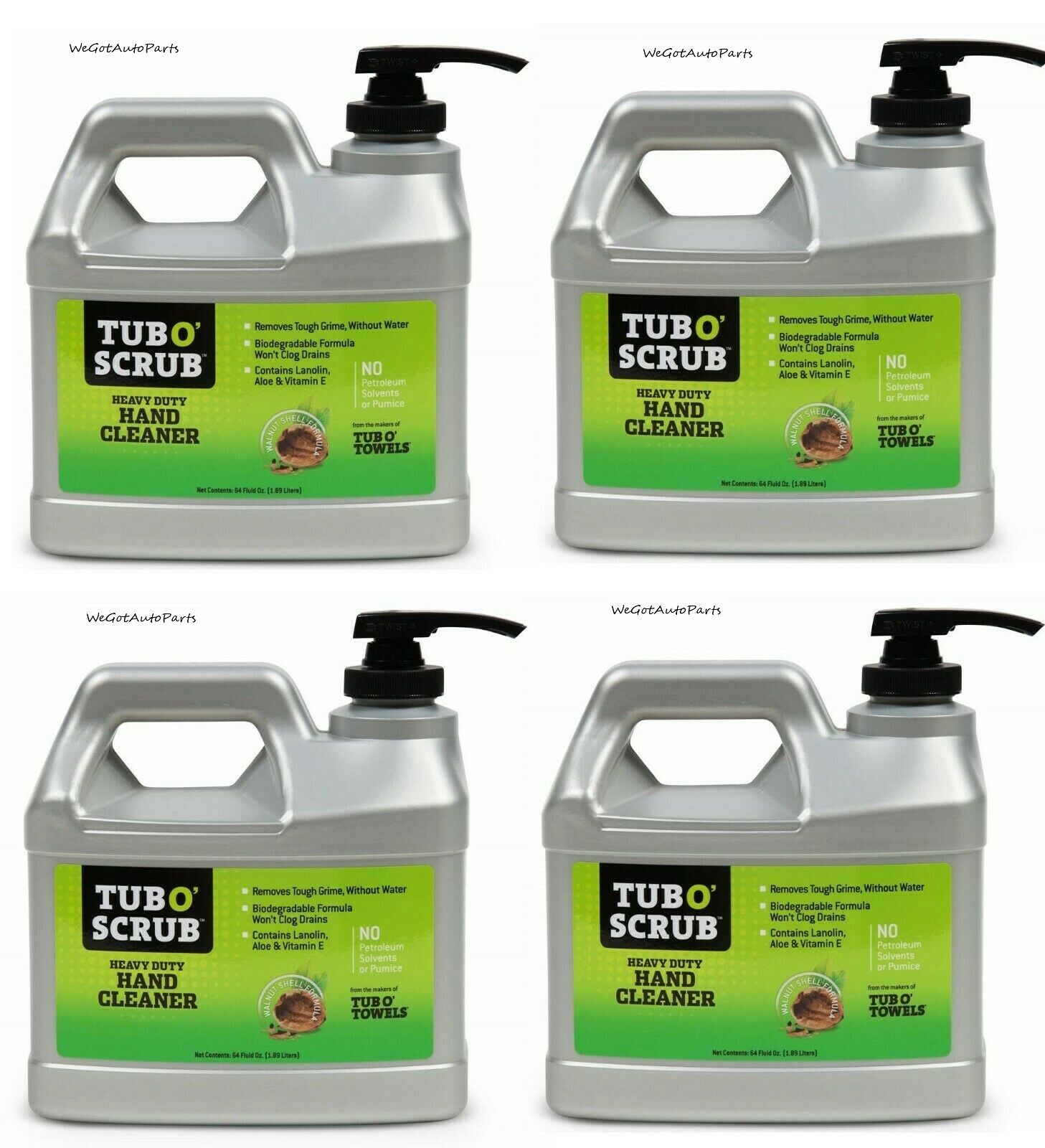 Tub O' Scrub Heavy Duty Hand Cleaner Tough Grime Grease & Dirt 64 oz ...