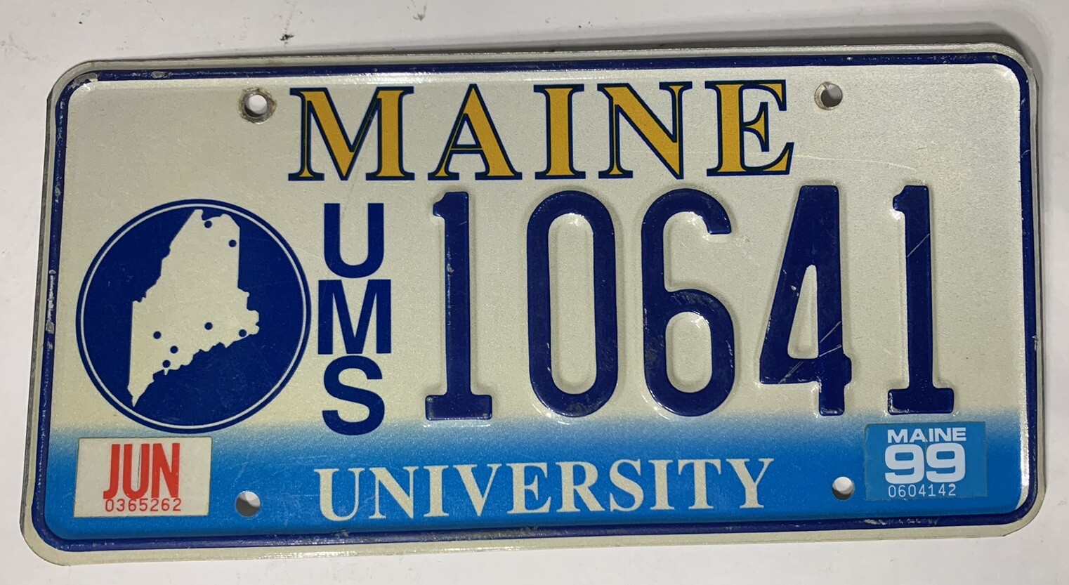 Maine License Plate - University of Maine System, UMS - Good Condition ...
