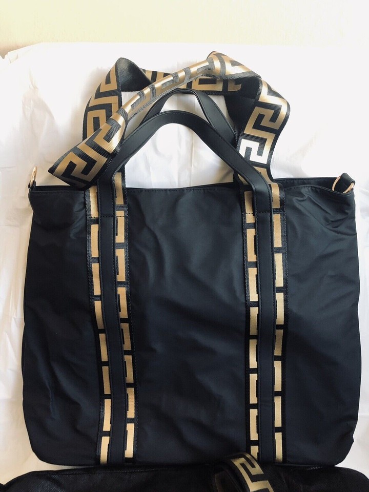 Versace Bag Black Tote Shoulder Purse Perfume Promo 2pc Bag New | eBay