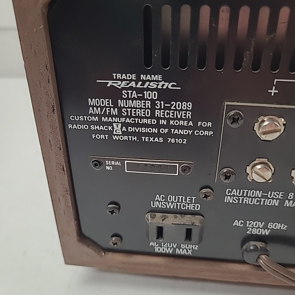 Realistic AM FM Stereo Receiver STA-100 Radio Shack | eBay