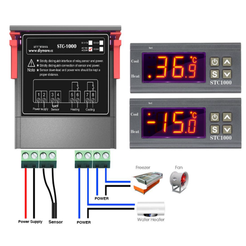 1 PC STC-1000 Digital Temperature Controller Thermostat Aquarium NTC ...