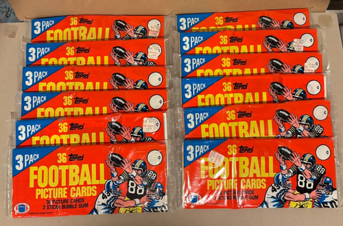 1982 Topps Football Factory Sealed ~ 12 x Grocery Rack Packs = 432 Mint ...