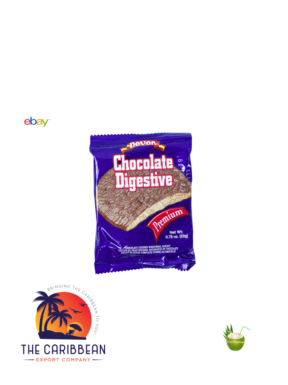 Devon Chocolate Covered Digestive Biscuit 22g (12 Pack) for sale online ...