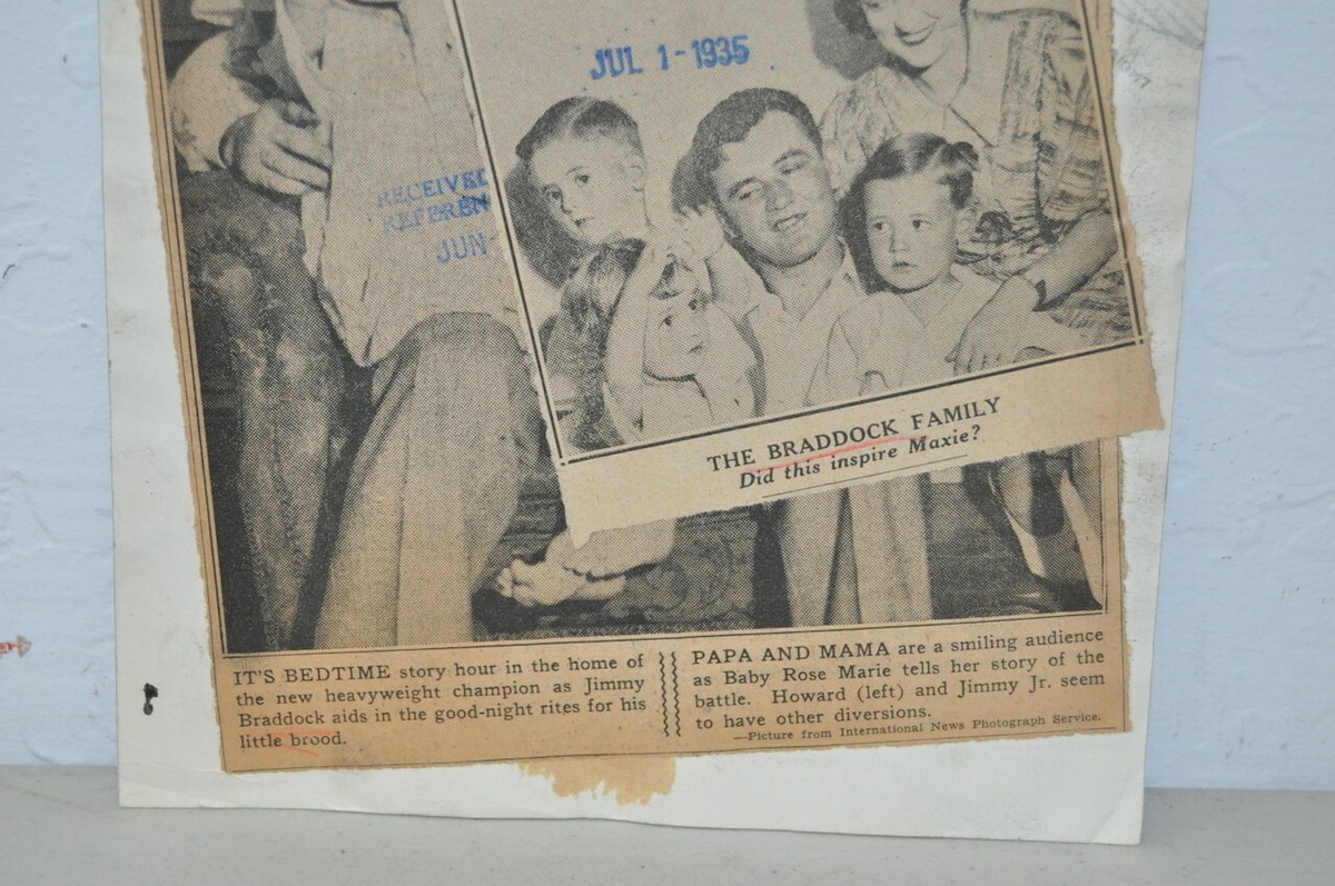 James Braddock And Family