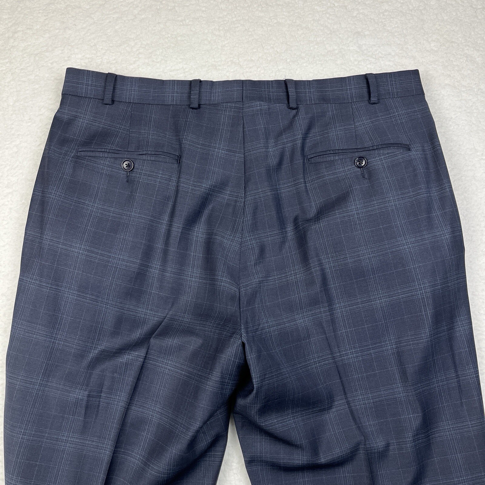 Brooks Brothers 346 Explorer Fitzgerald Fit Blue Plaid Suit 44R Pants ...