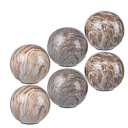 Table Ceramic Sphere Ball Decorative Orbs Centerpieces Set of 6 (4 Inch ...