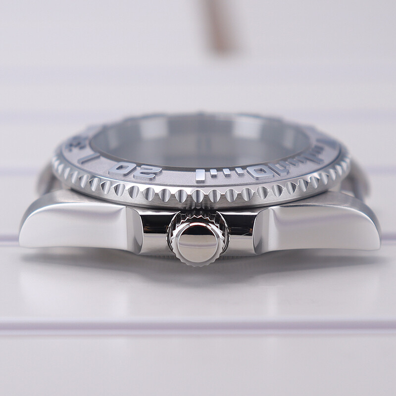 40mm Watch Case protruding Ceramic Ring Sapphire Glass Exhibition back ...