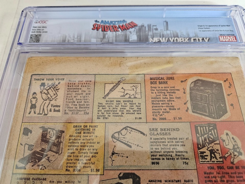 Amazing Fantasy #15 Spider-Man 1st Appearance Custom Label 1962 CGC NG ...