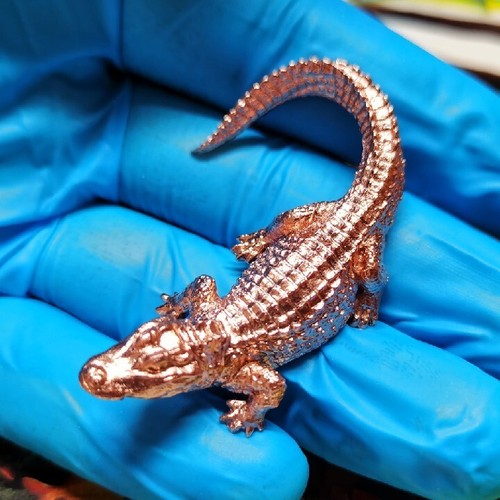 Red Copper Yangtze Alligator Sinensis Animal Figurine Statue | eBay