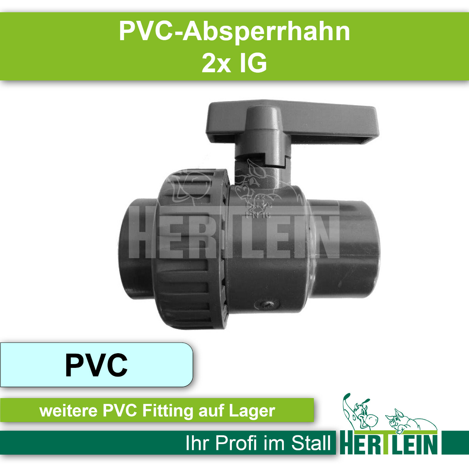 PVC Fitting Fittings Absperrhahn mit Innengewinde Ø25mm x 1 ...