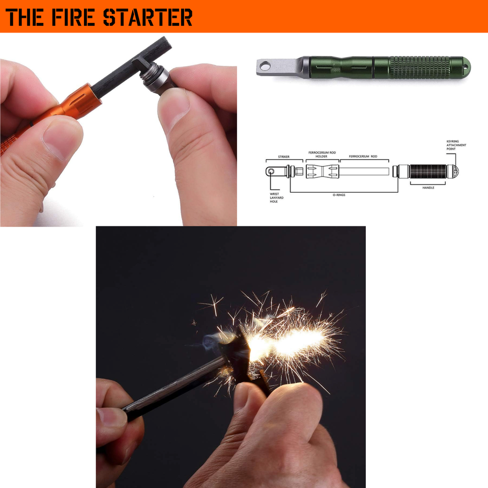 Fire Starter Kit Bushcraft Camping Hiking Survival Emergency Prepper | eBay