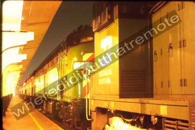 Original Slide Burlington Northern BN 9923 EMD E9AM Aurora ILL 11-30-73 #92 | eBay