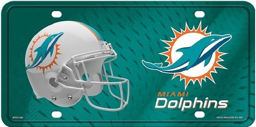 MIAMI DOLPHINS HELMET OFFICIALLY LICENSED NFL METAL NOVELTY LICENSE ...