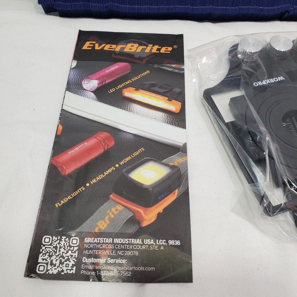 WORKPRO 10" Contour Gauge & 6-Sided Angle Measuring Tool Kit ~ NEW, No ...