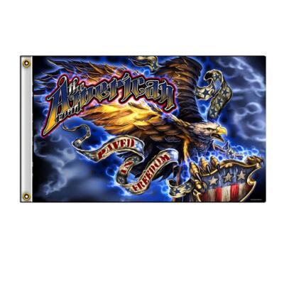 American Multicolor USA Eagle Paved in Freedom UTV/ATV novelty flag 3 X ...