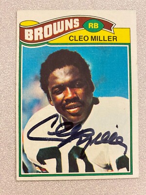 Cleo Miller signed CLEVELAND BROWNS card 1977 Topps | eBay