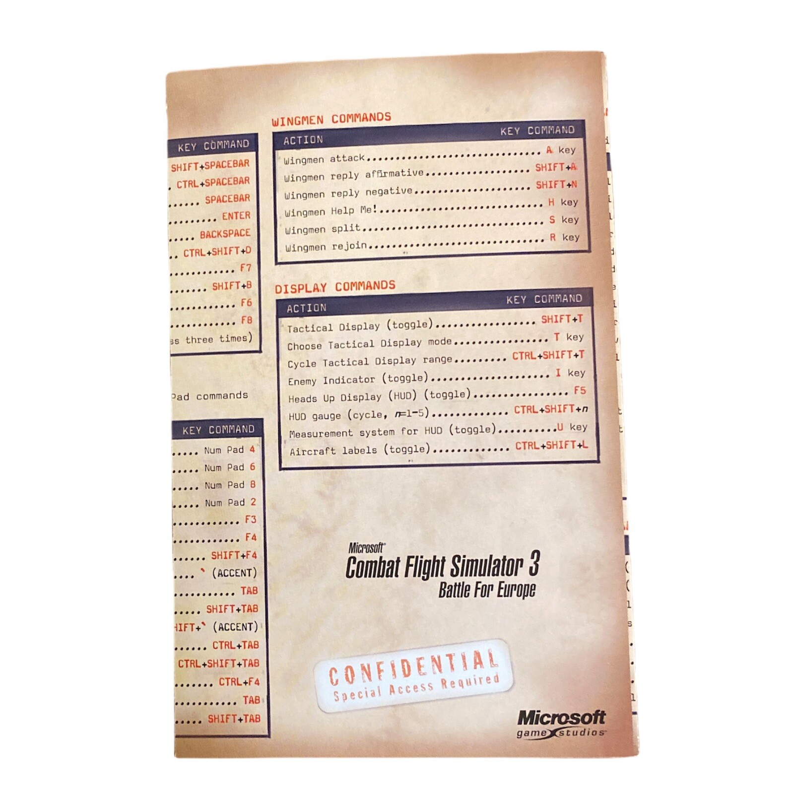 Fsx Keyboard Commands