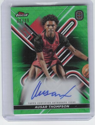 2022-23 Topps Finest OTE Ausar Thompson Green Wave Refractor Auto /99 ...