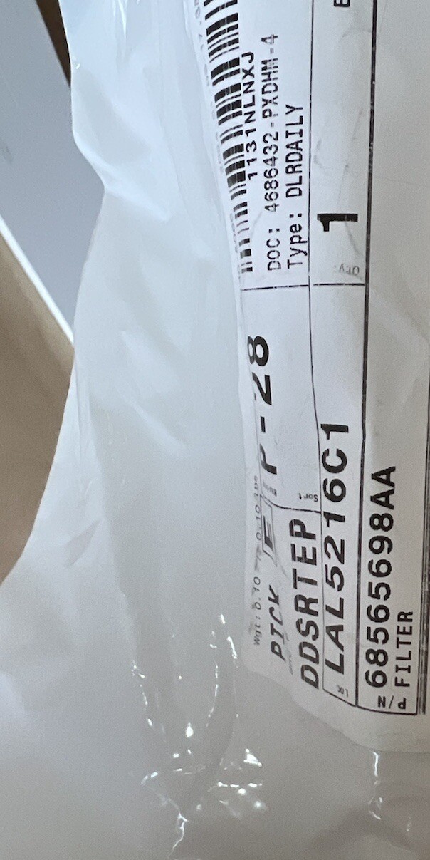 Genuine Mopar Cabin Air Filter 68565698AA 2022 - 2024 Wrangler ...