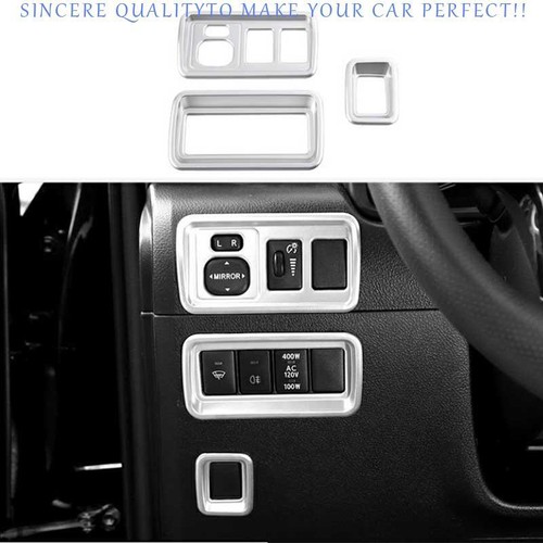 For Toyota 4Runner 2010-2024 ABS Matte Silver Reversing Mirror Button ...