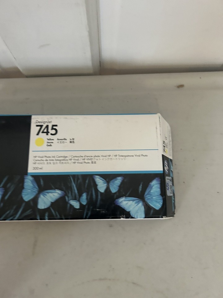 Genuine HP 745 DesignJet Yellow Vivid Photo Ink Cartridge, New HP 745 ...