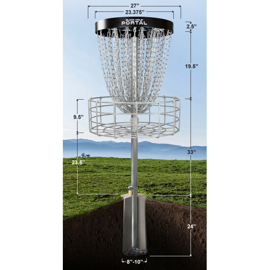 MVP Disc Golf Black Hole Portal Permanent Basket - Choose Color | eBay