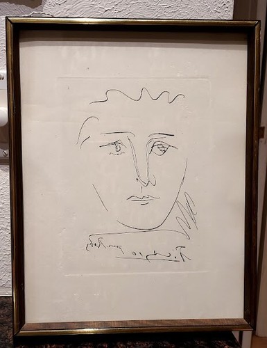 PABLO PICASSO ORIGINAL (1950s) ART " POUR ROBY" With CERTIFICATE OF ...