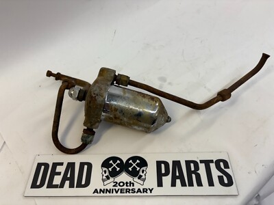 Harley Panhead accessory remote oil filter assembly w/ lines mount | eBay