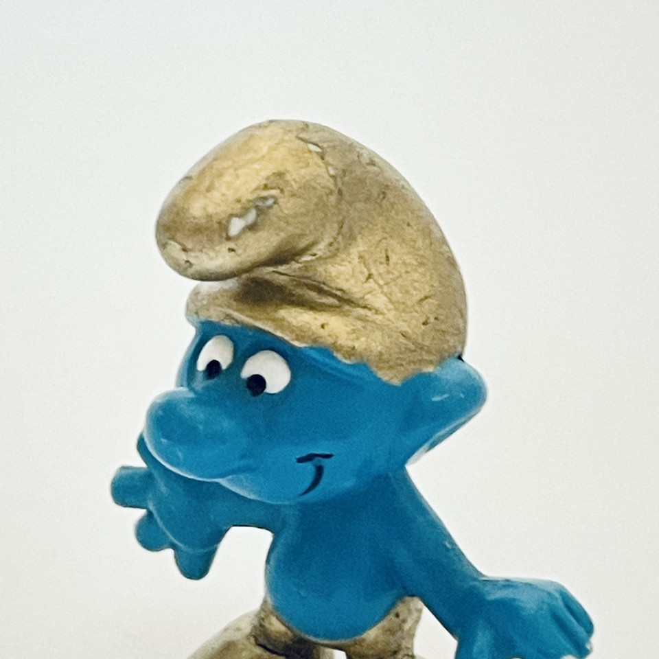 Smurfs Gold Smurf Vintage Figure 20005 Golden Smurf Original Portugal ...