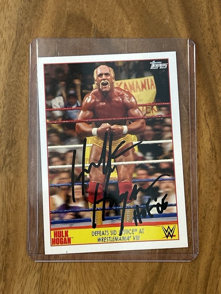 Hulk Hogan Signed Topps Champion Spotlight Card Autographed WWE Hogan ...