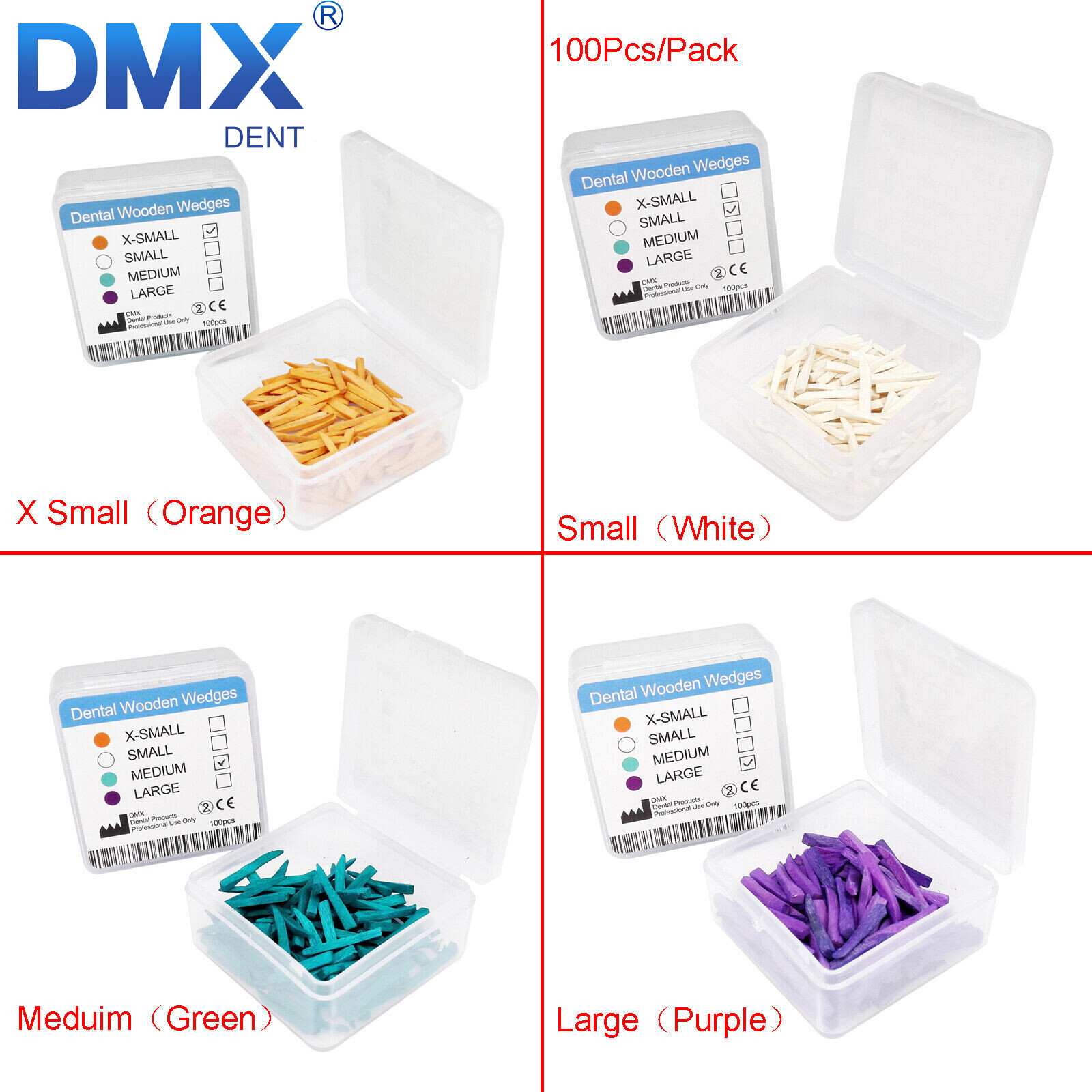 Dental Triangular Wizard Style Restoration Interdental Contoured Wood ...