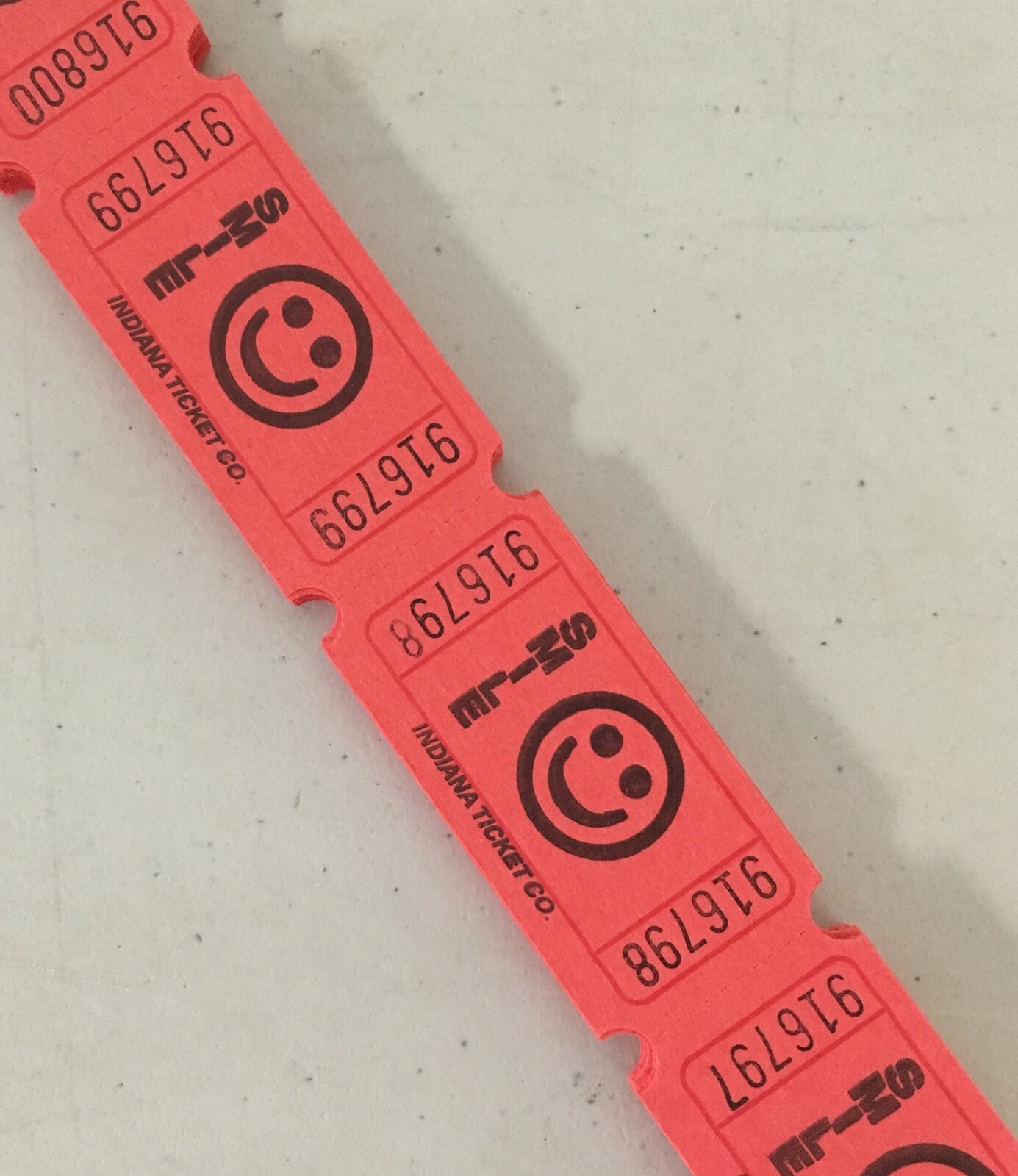 Smile Face Tickets Roll of 2000 Single Stub Smile Emoji Raffle Fun Fair ...