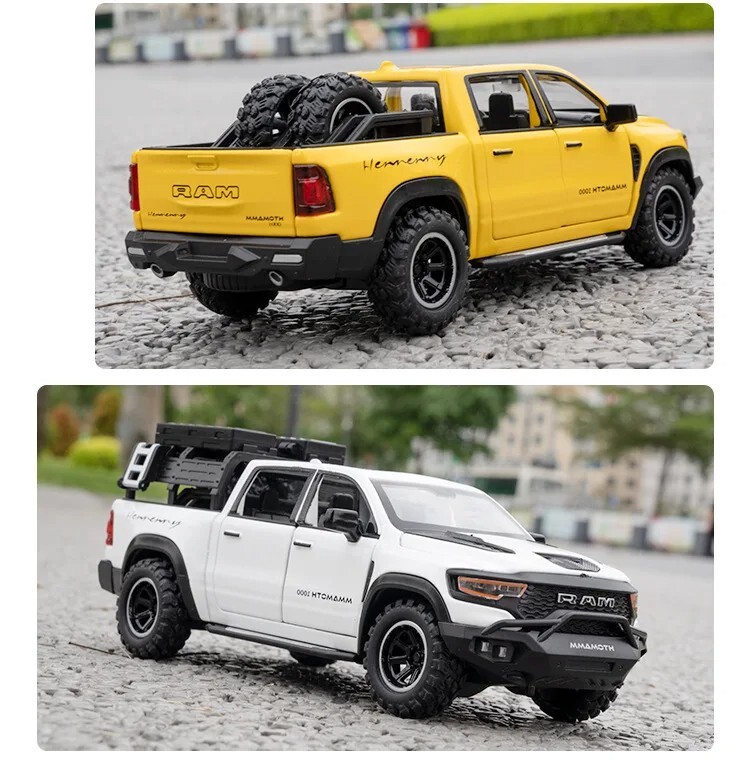 1:32 DODGE Mammoth 1000 TRX Pickup Alloy Car Model Diecast Metal Toy ...