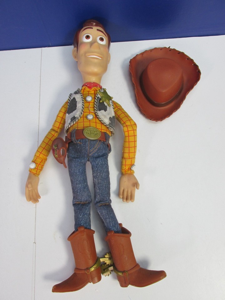 toy story 2 3 4 WOODY DOLL action figure HAT DISNEY PIXAR talking PULL ...