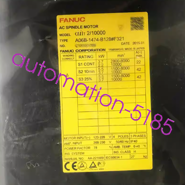 Fanuc CNC servo motor A06B-1474-B128#F321 New fedex or DHL | eBay